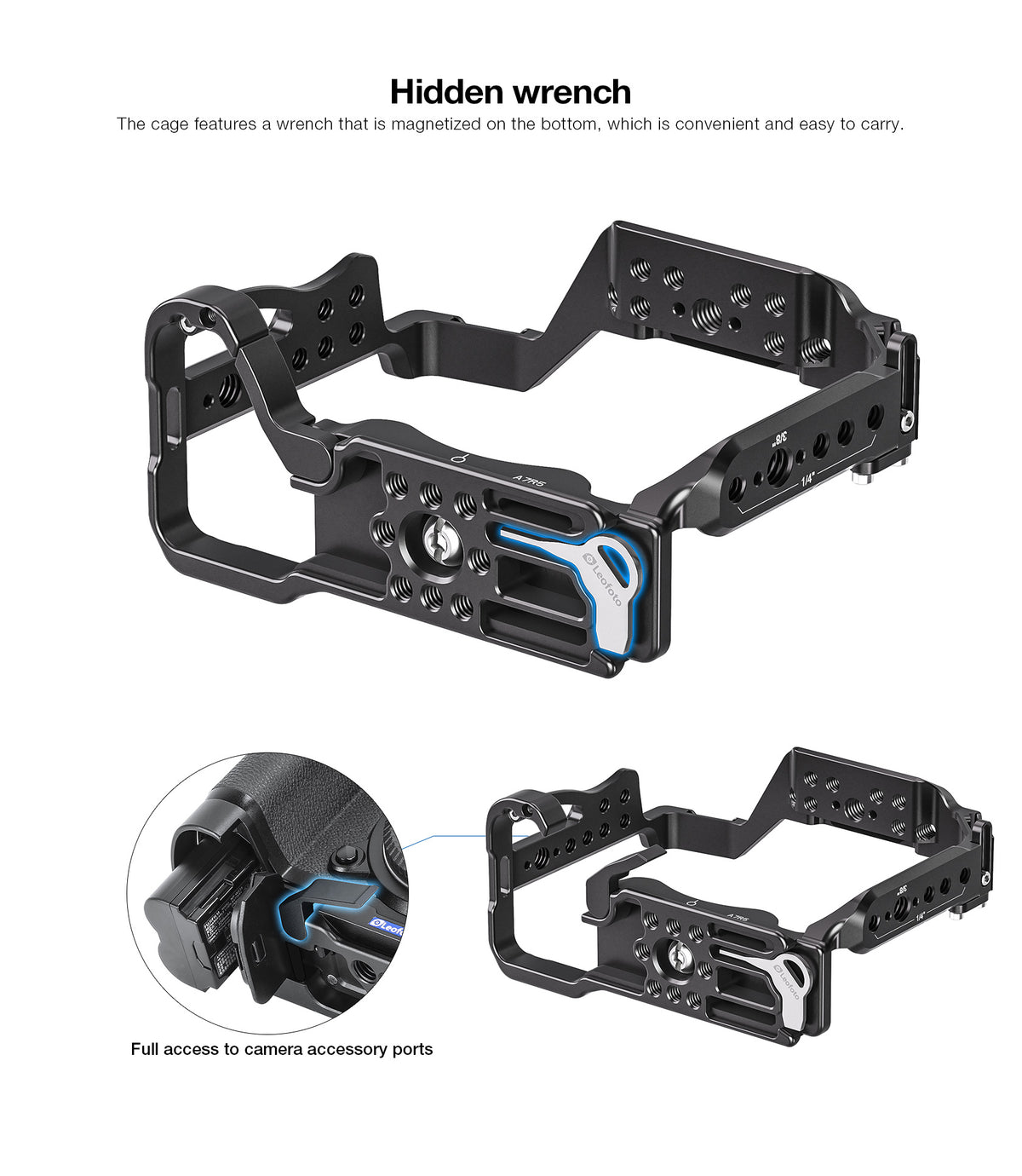 Leofoto A7R5 Camera Cage for Sony A7R5/A7RIV/A7SIII/A1