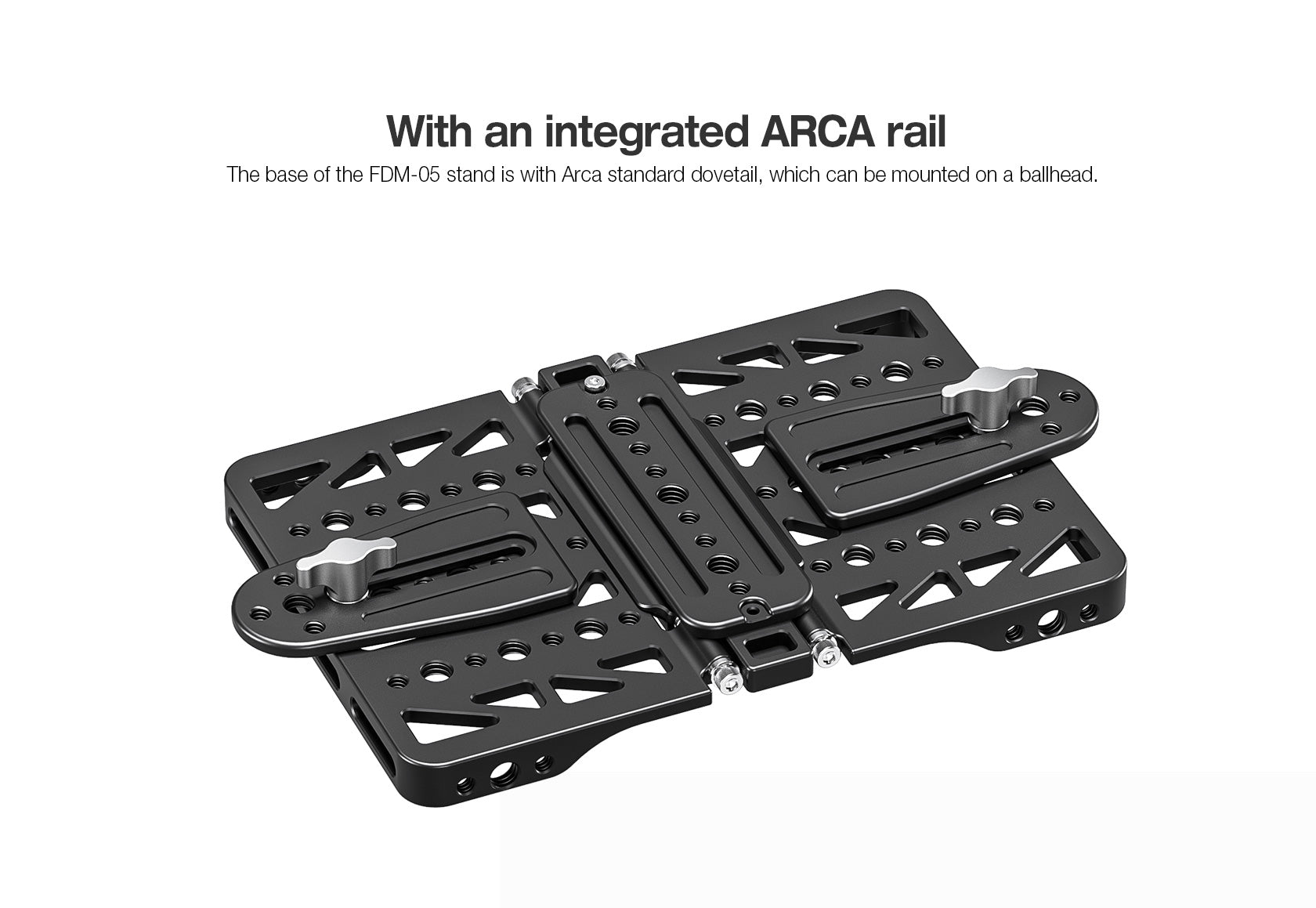 Leofoto FDM-05 Foldable Tac Table | Integrated Arca Rail | 1/4" and 3/