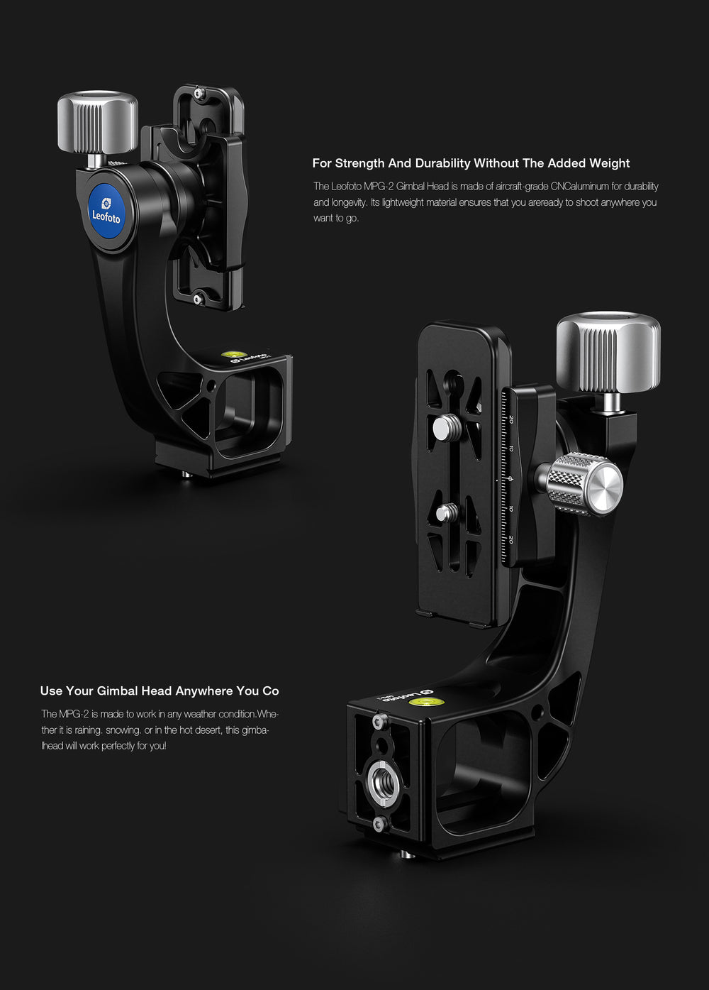 Leofoto MPG-02 Gimbal Attachment for Heads | Arca Compatible