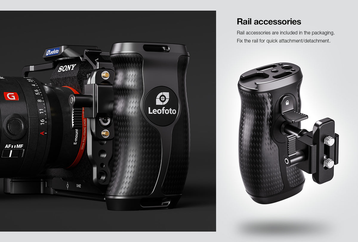 Leofoto CH-5 (Right or Left) Rotating Carbon Fiber Side Handle